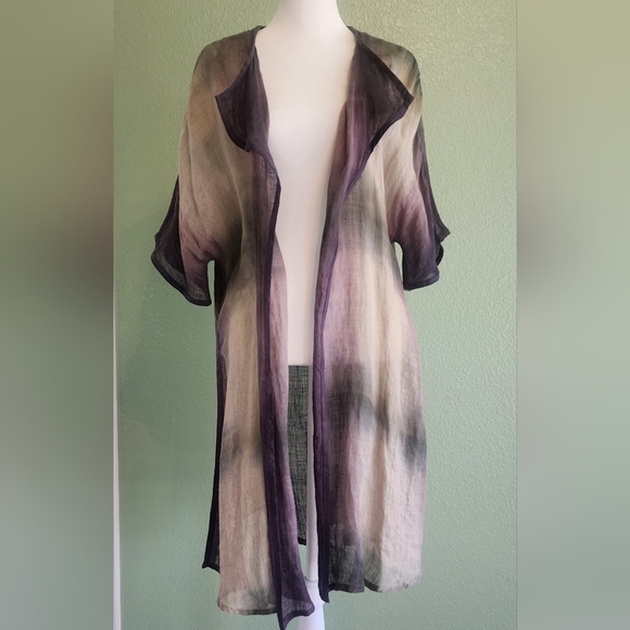 Chrzaszcz Inc. | Sweaters | Chrzaszcz Inc Linen Sheer Open Duster With ...